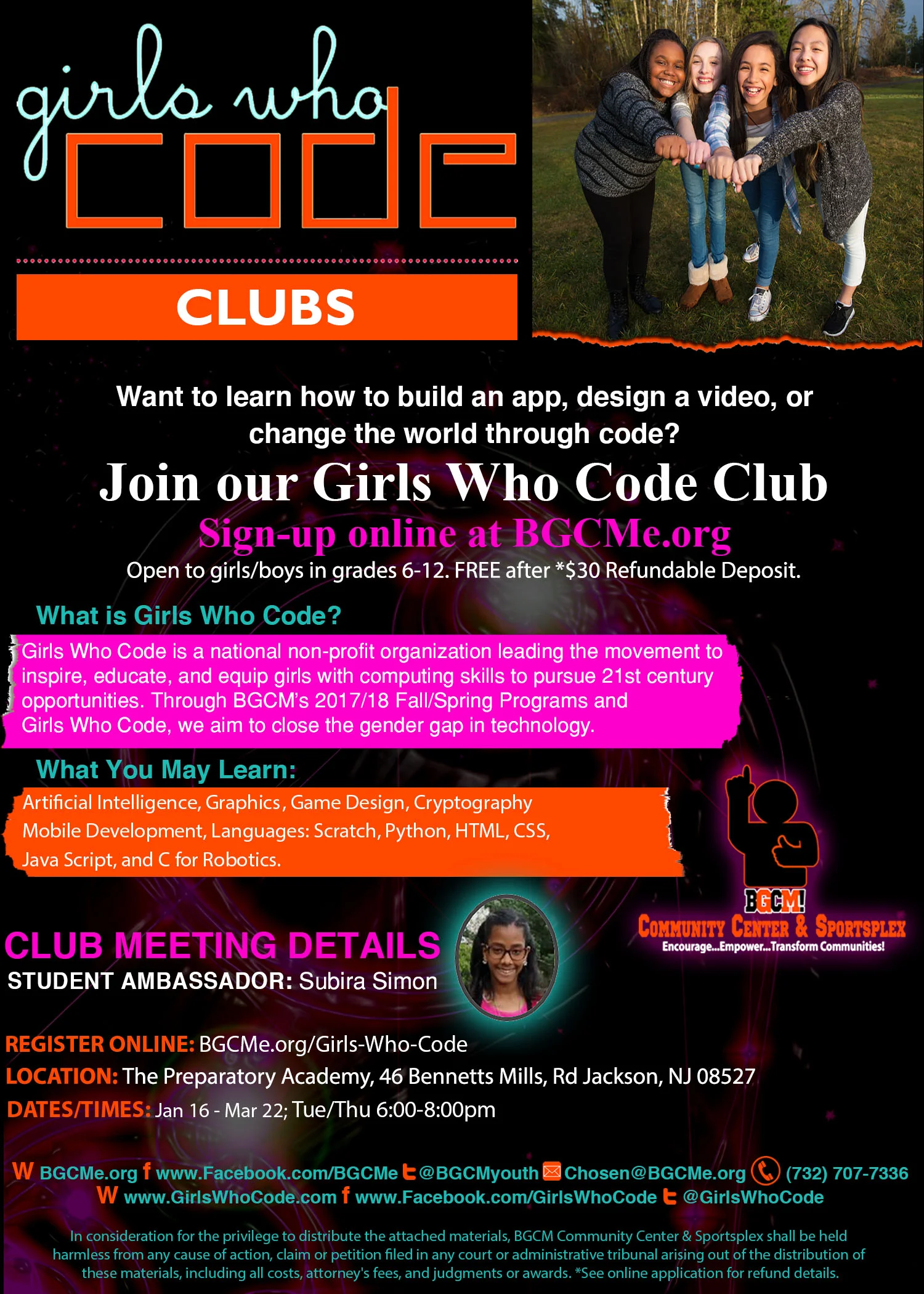 Girls Who Code — BGCM Community Center & Sportsplex - BGCMe.org