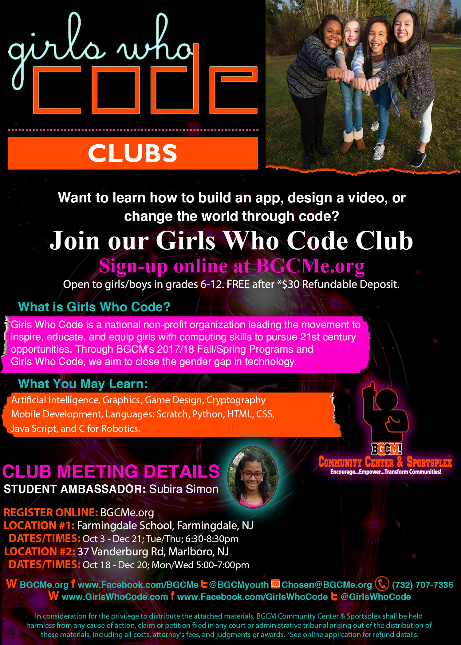 Girls Who Code — BGCM Community Center & Sportsplex - BGCMe.org