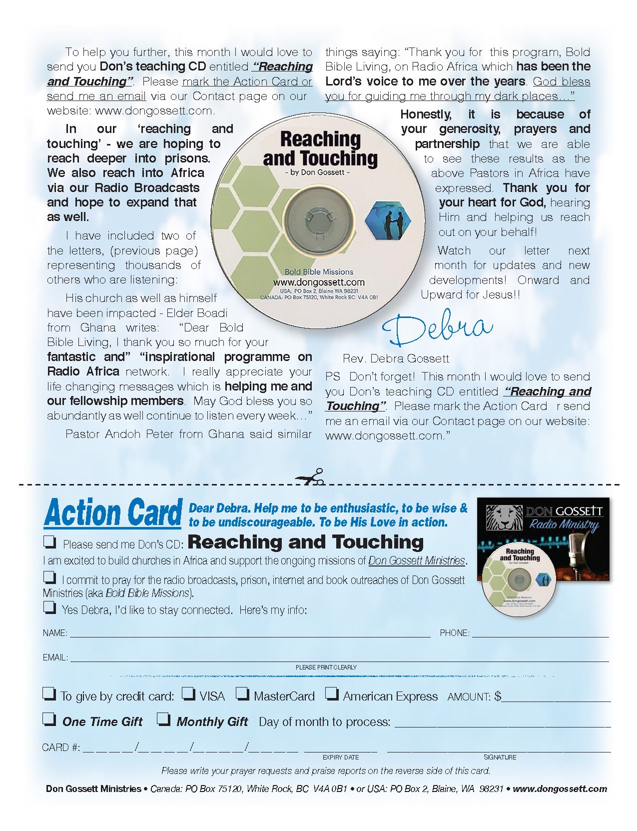 Monthly Newsletter — Don Gossett Ministries