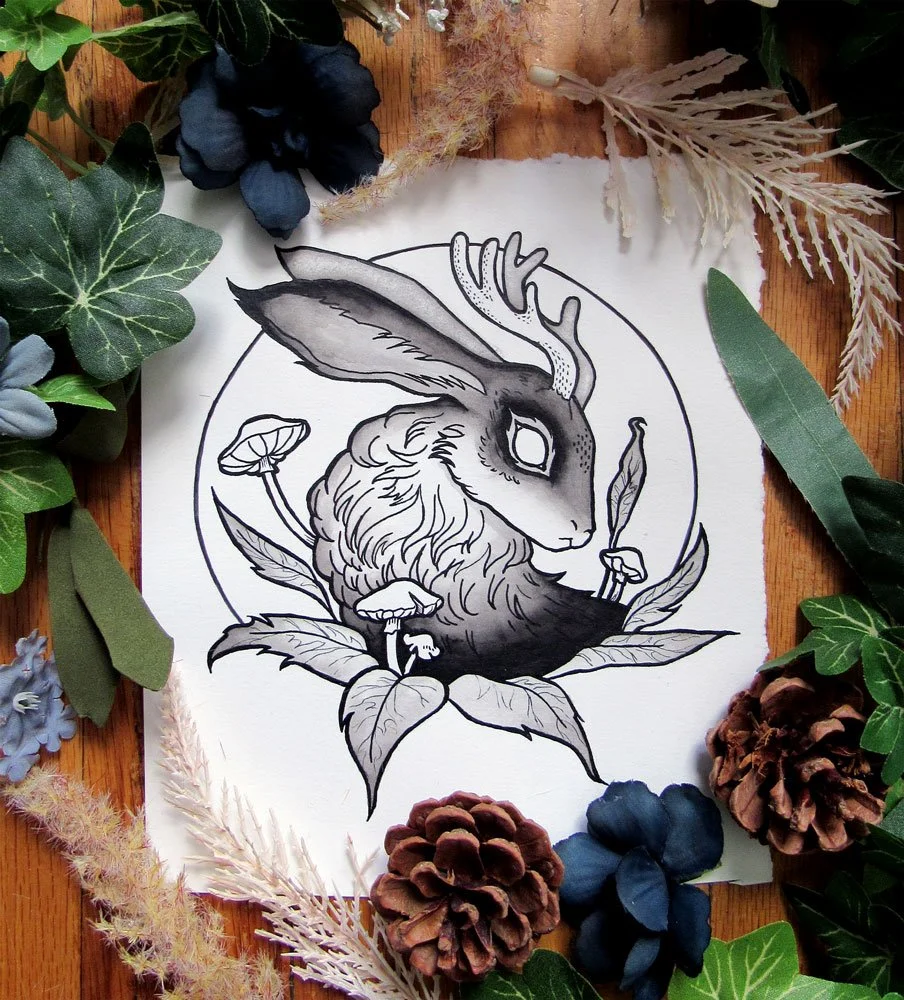 Neo Traditional Rabbit Tattoo