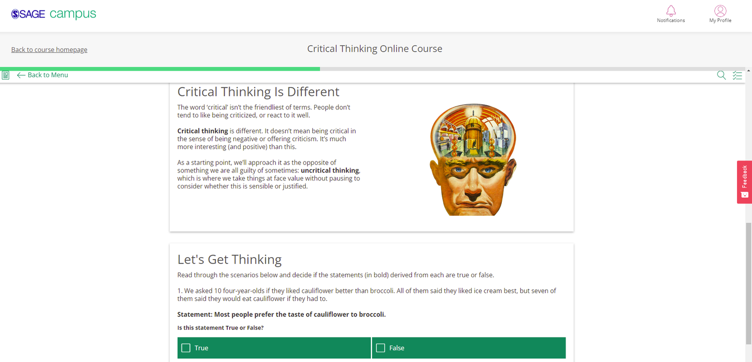 Course Update: The Critical Thinking course has had a makeover! — Sage ...