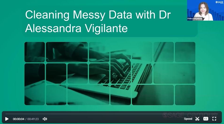 Webinar recording: Cleaning Messy Data — Sage Campus Webinar recording: Cleaning Messy Data — Sage Campus