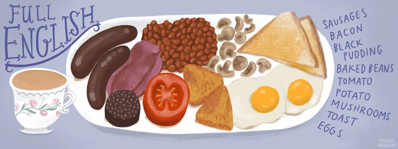 Full English Breakfast Illustration by Cynthia Jacquette — Cynthia ...