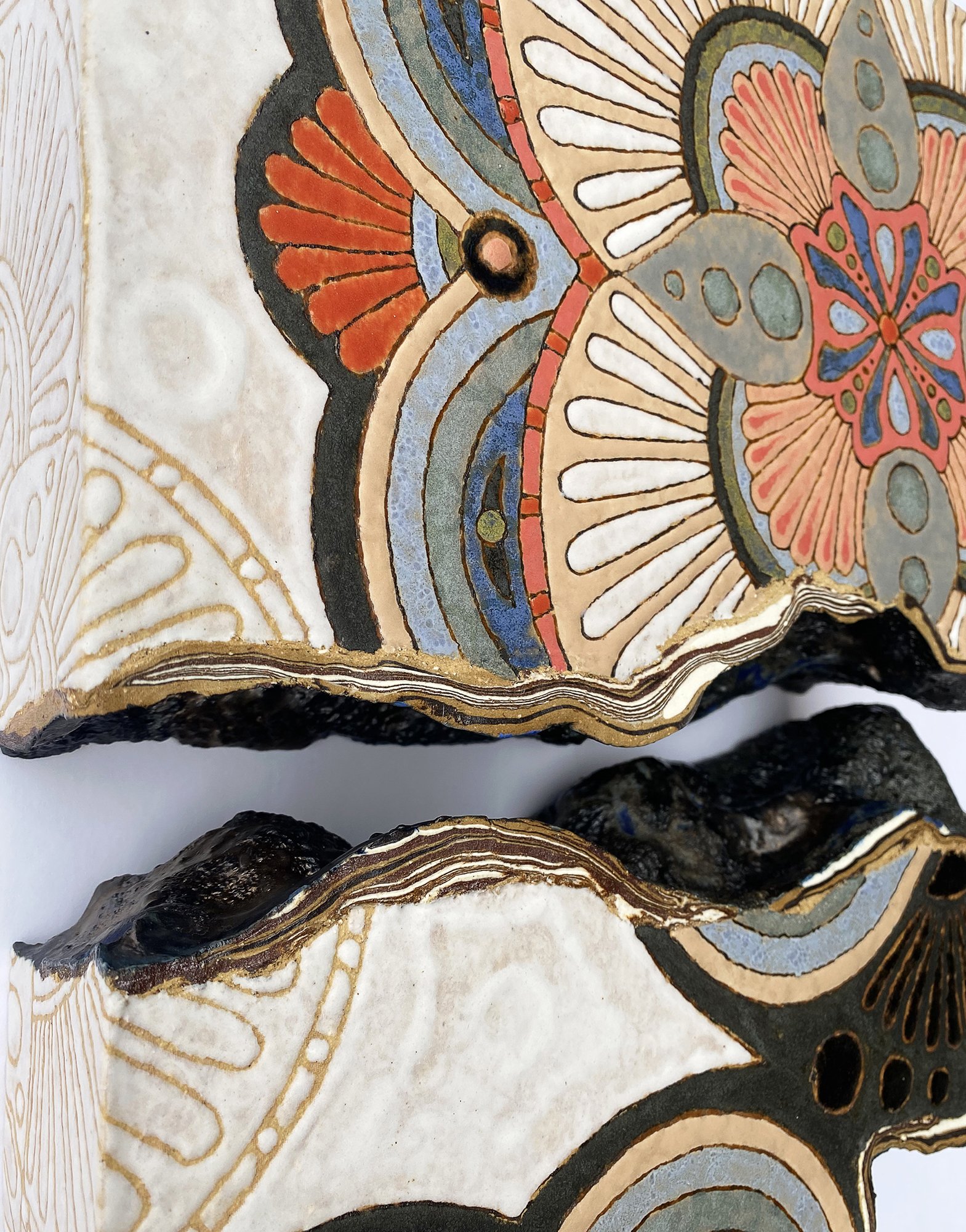 Miranda Howe — "Echo", stoneware, porcelain, 28"x9.5"x3" — The RAiR ...