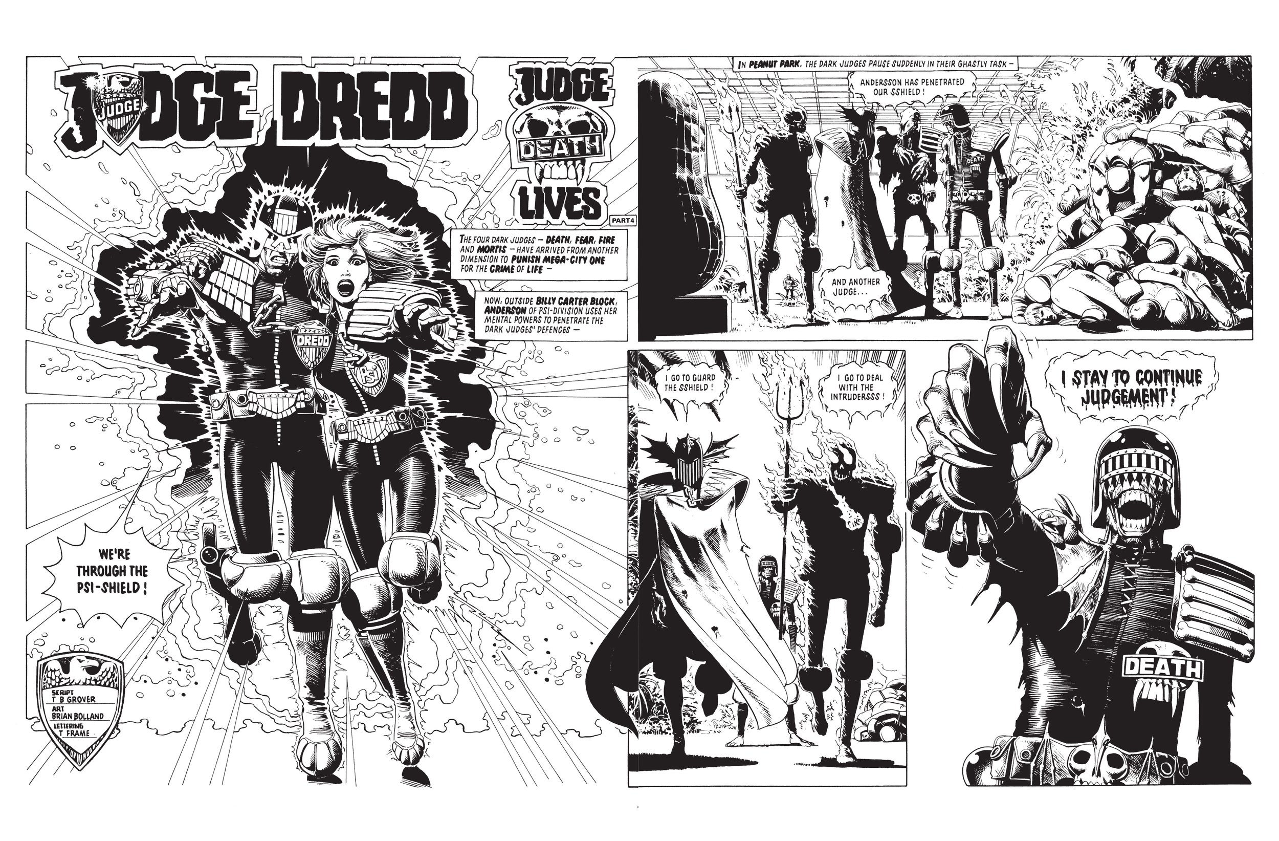 Checkout classic Brian Bolland art in ESSENTIAL JUDGE DREDD - DREDD VS ...