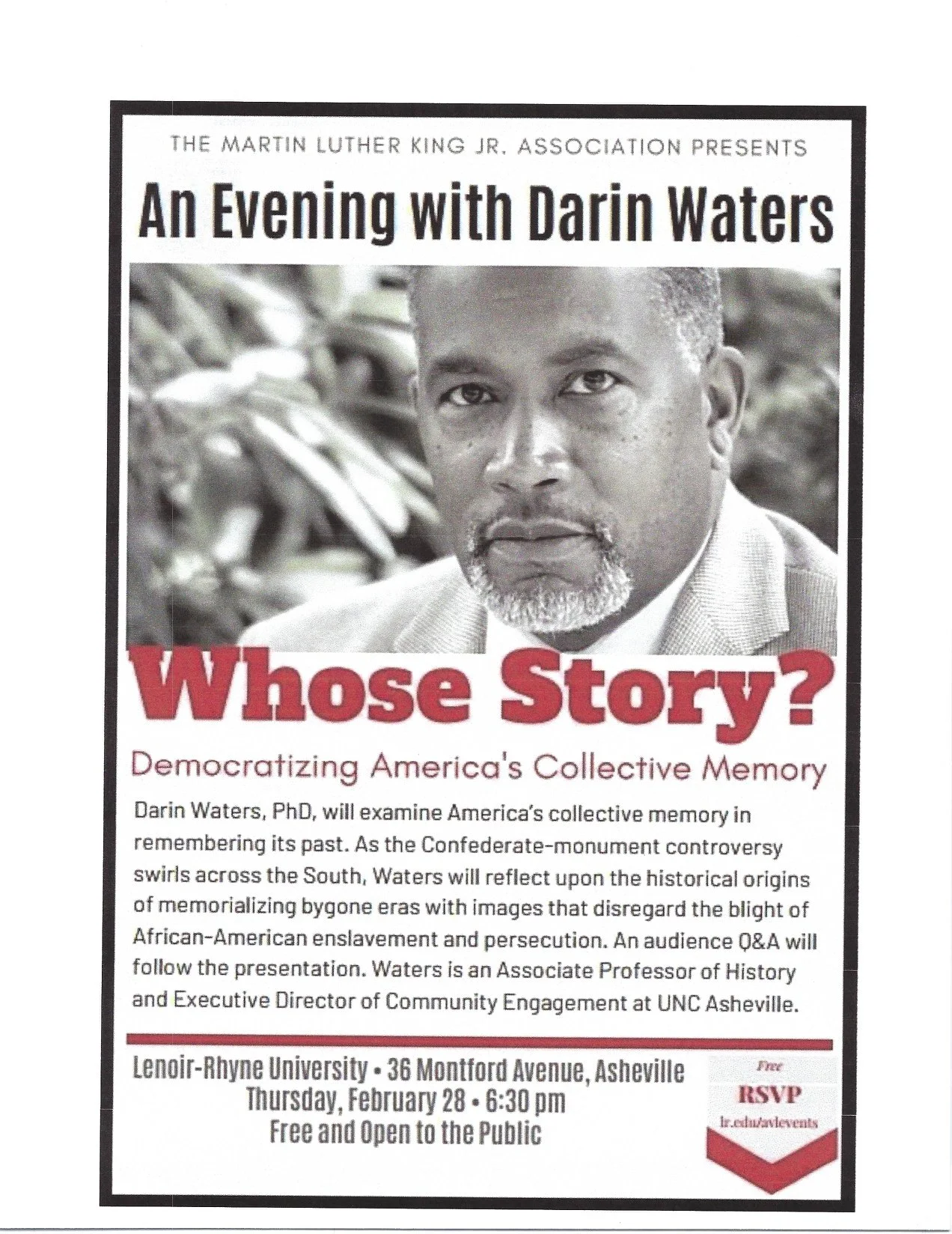 An Evening with Darin Waters — Darin J. Waters, Ph.D.