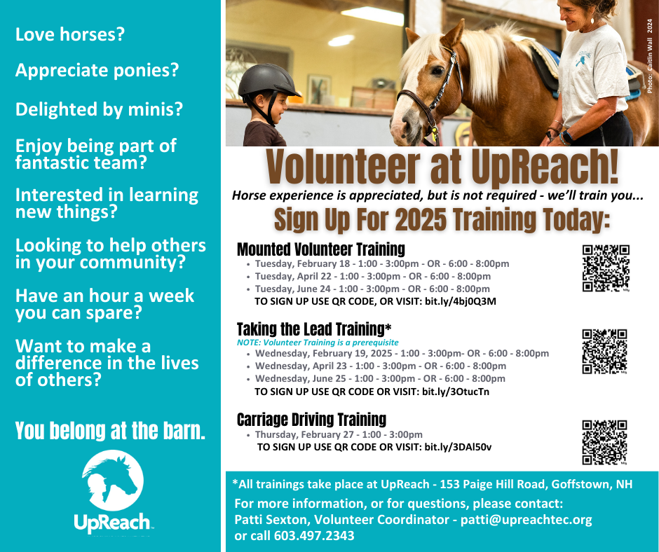 Latest News From the Barn — UpReach Therapeutic Equestrian Center, Inc.