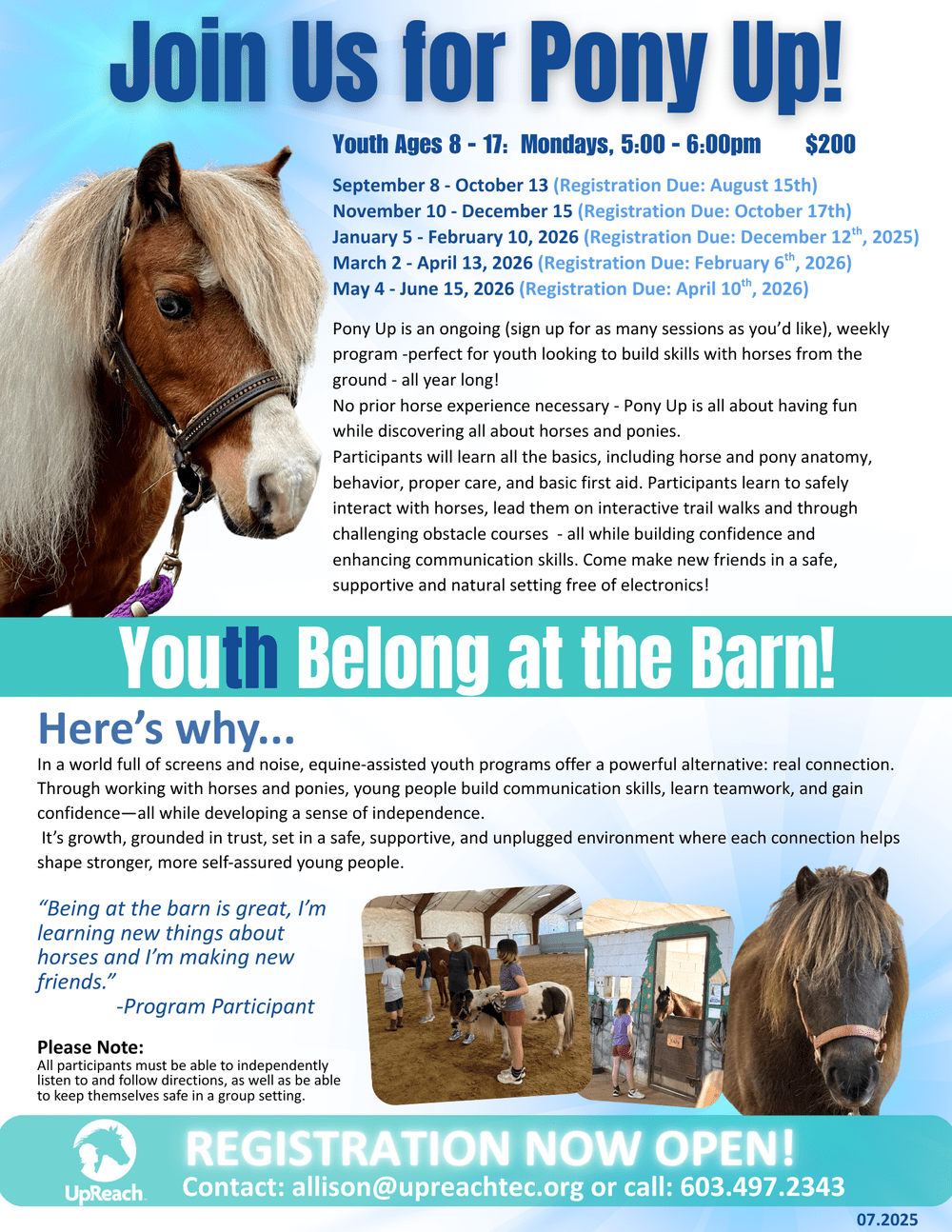 UpReach Therapeutic Equestrian Center, Inc.