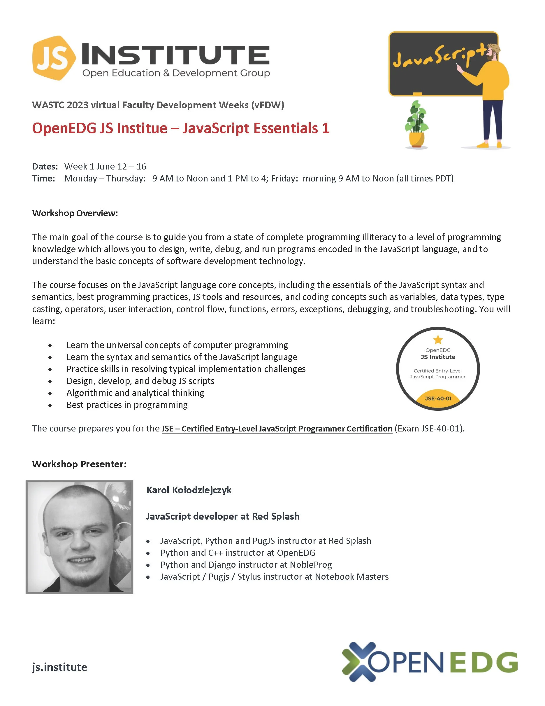 2023 vFDW — Western Academy Support & Training Center (WASTC)