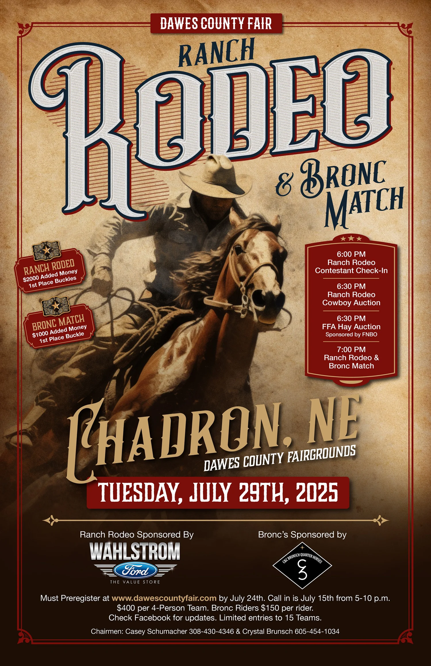Ranch Rodeo Entry Form — 139th Dawes County Fair