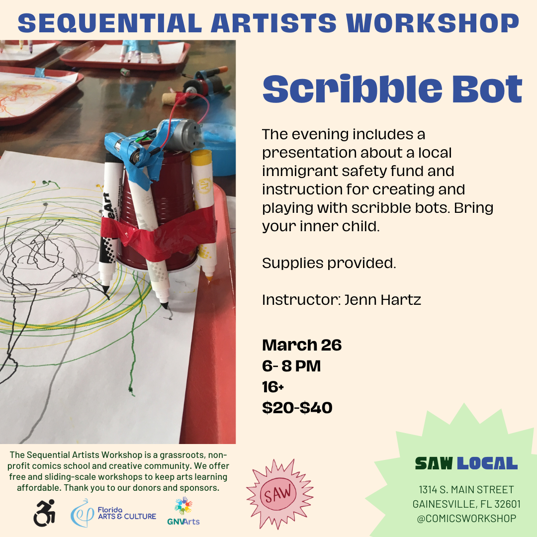 Scribble Bot Workshop March 26 — Sequential Artists Workshop