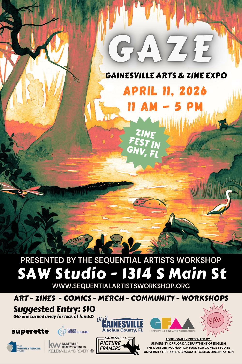 GAZE: Gainesville Arts and Zine Expo April 11, 2026 — Sequential ...