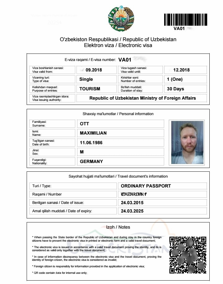 Getting an e-visa for Uzbekistan and Crossing the Border in 2018/19 — Travels Of A Bookpacker