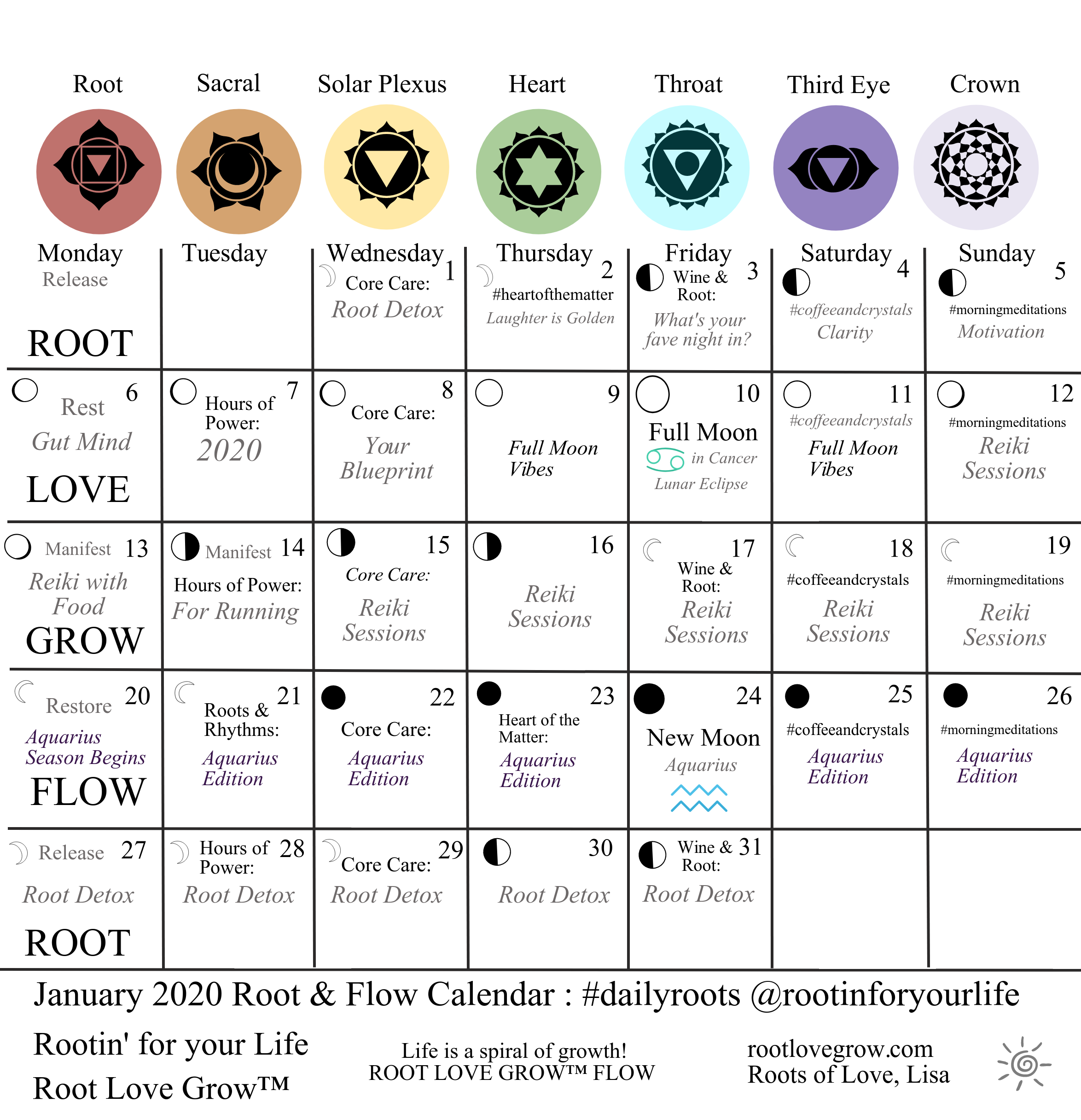 FREE January 2020 Root & Flow — Rootin For Your Life