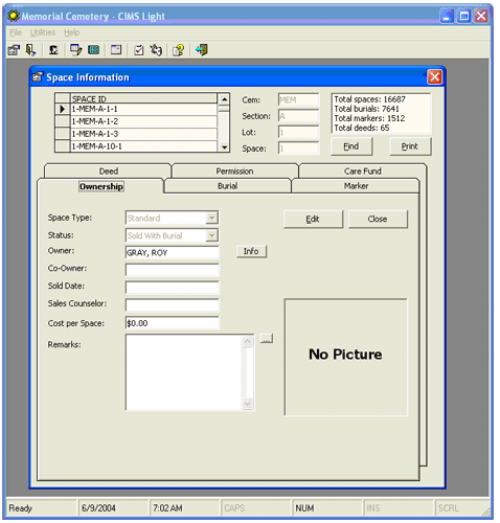 Cemeteries using CIMS — CIMS Cemetery Management Software