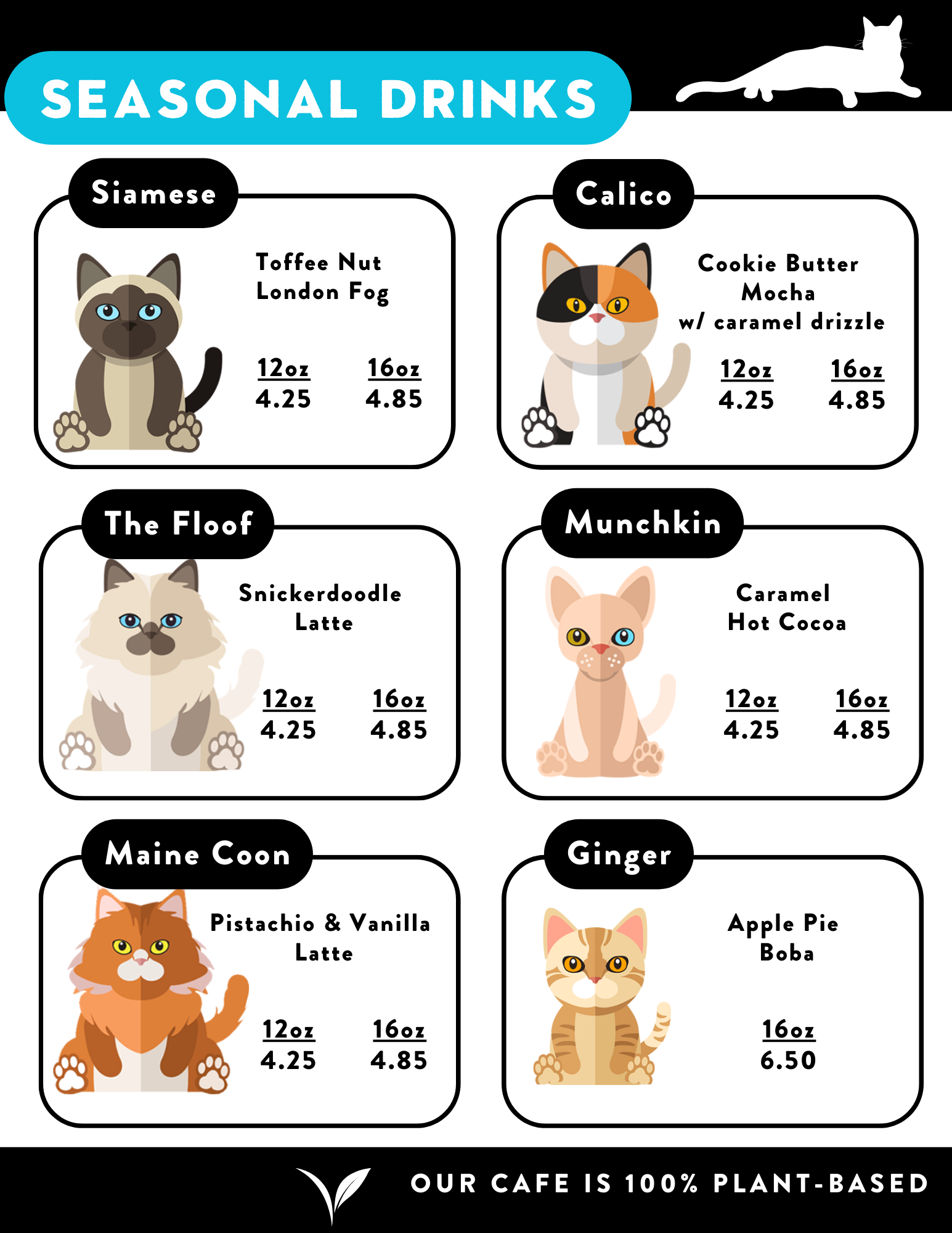 Menu — Crooked Tail Cat Cafe