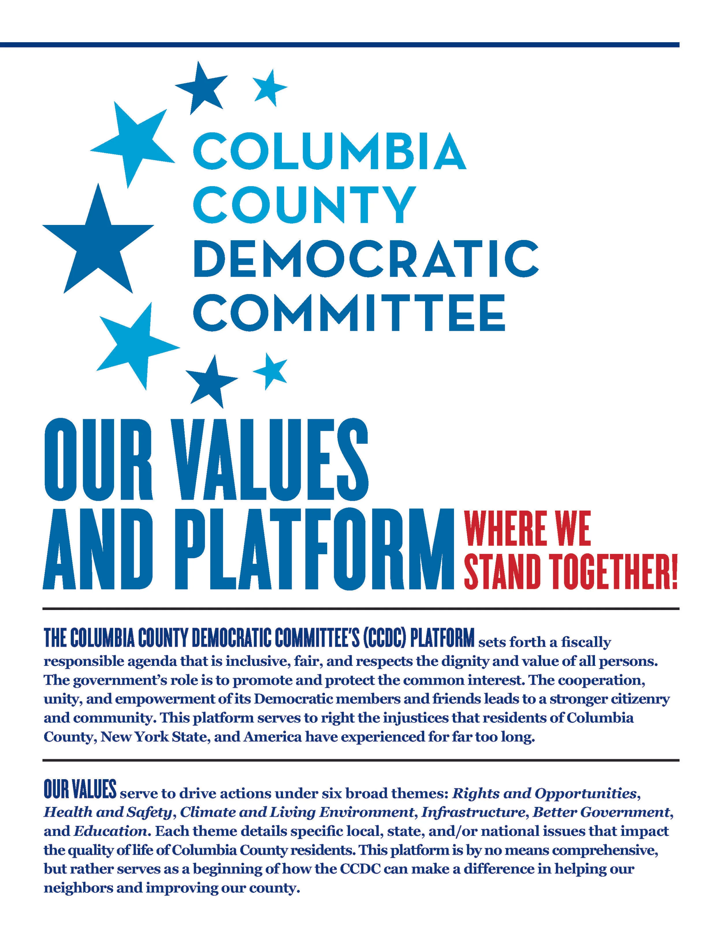 Platform — Columbia County Democratic Committee of NY