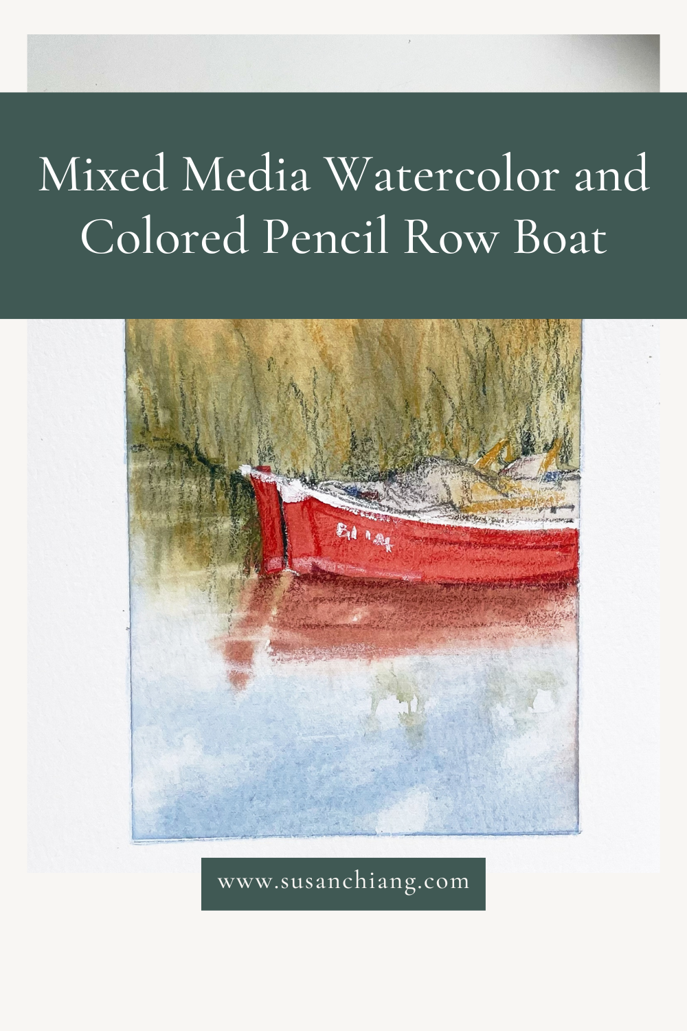 Row Boat In Water Drawing