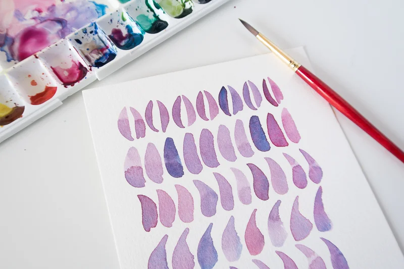 3 Watercolor Brush Stroke Exercises to Practice Brush Control | Susan ...