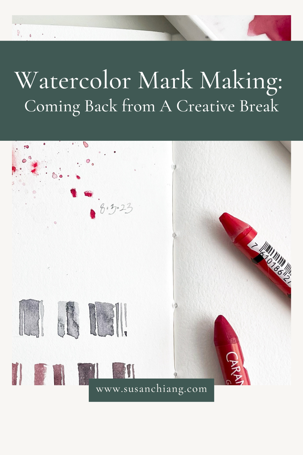 Watercolor Mark Making: A start to Artful August | Susan Chiang