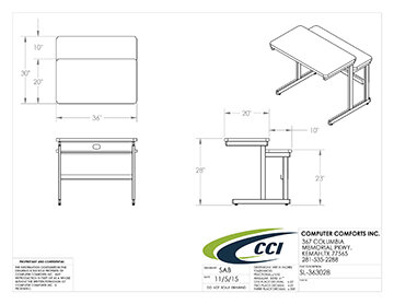 Split Level Table — Computer Comforts, Inc.