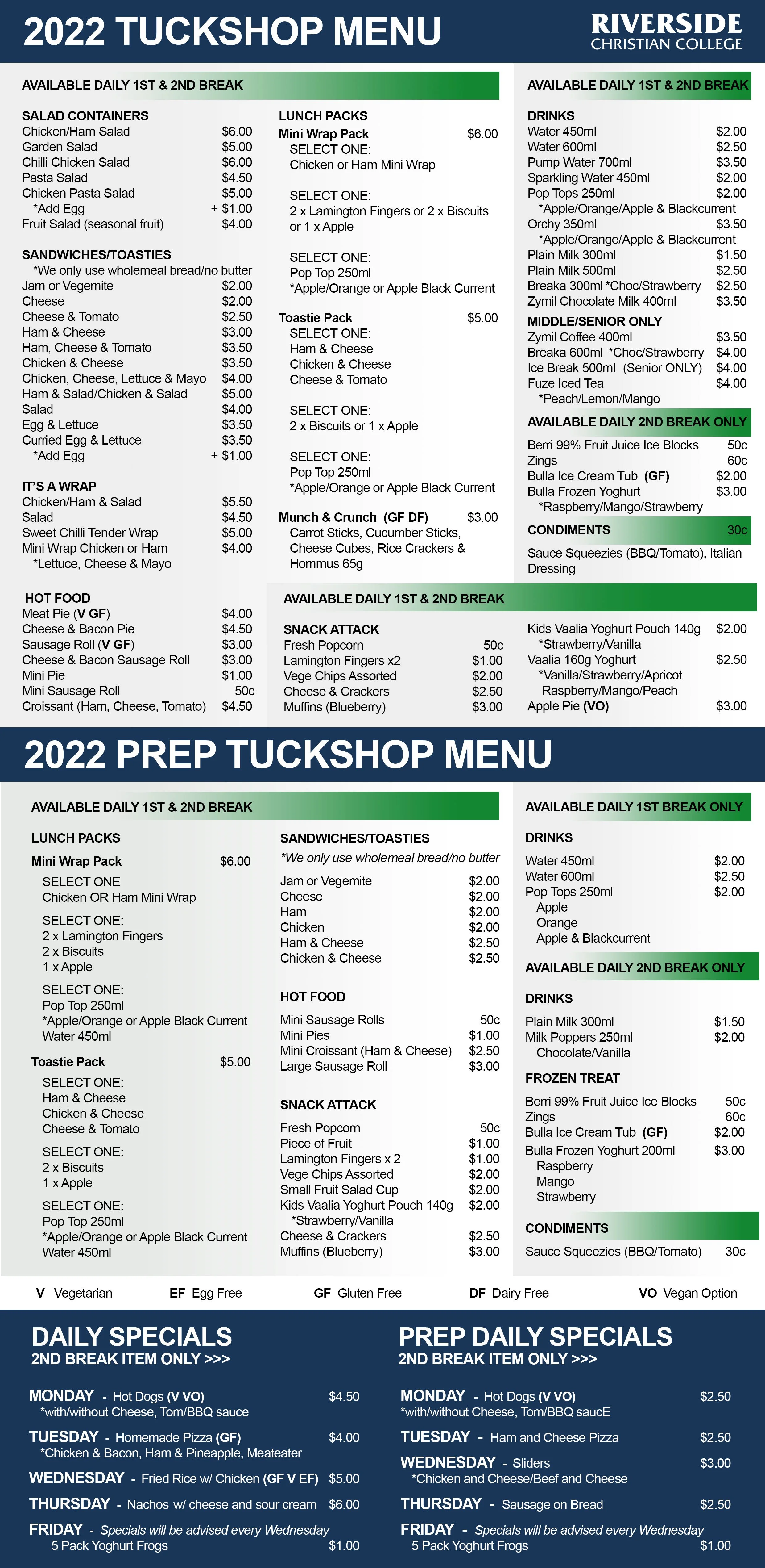Tuckshop — Riverside Christian College