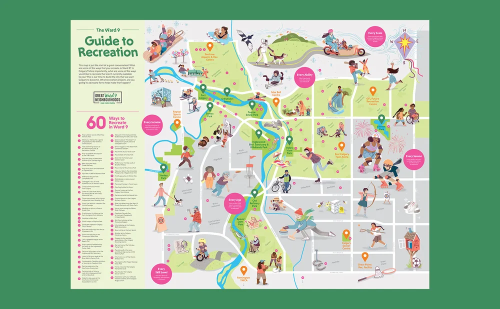 The Ward 9 Guide to Recreation Map — Frances Motta