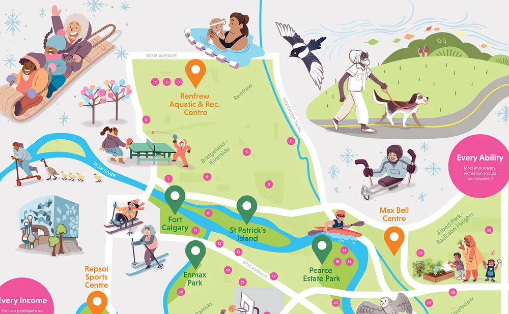 The Ward 9 Guide to Recreation Map — Frances Motta