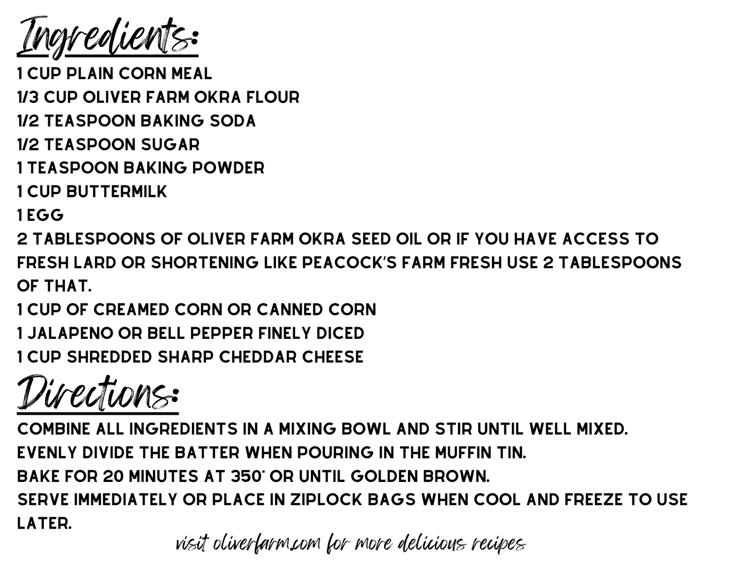 Okra oil and flour — Oliver Farm Artisan Oils