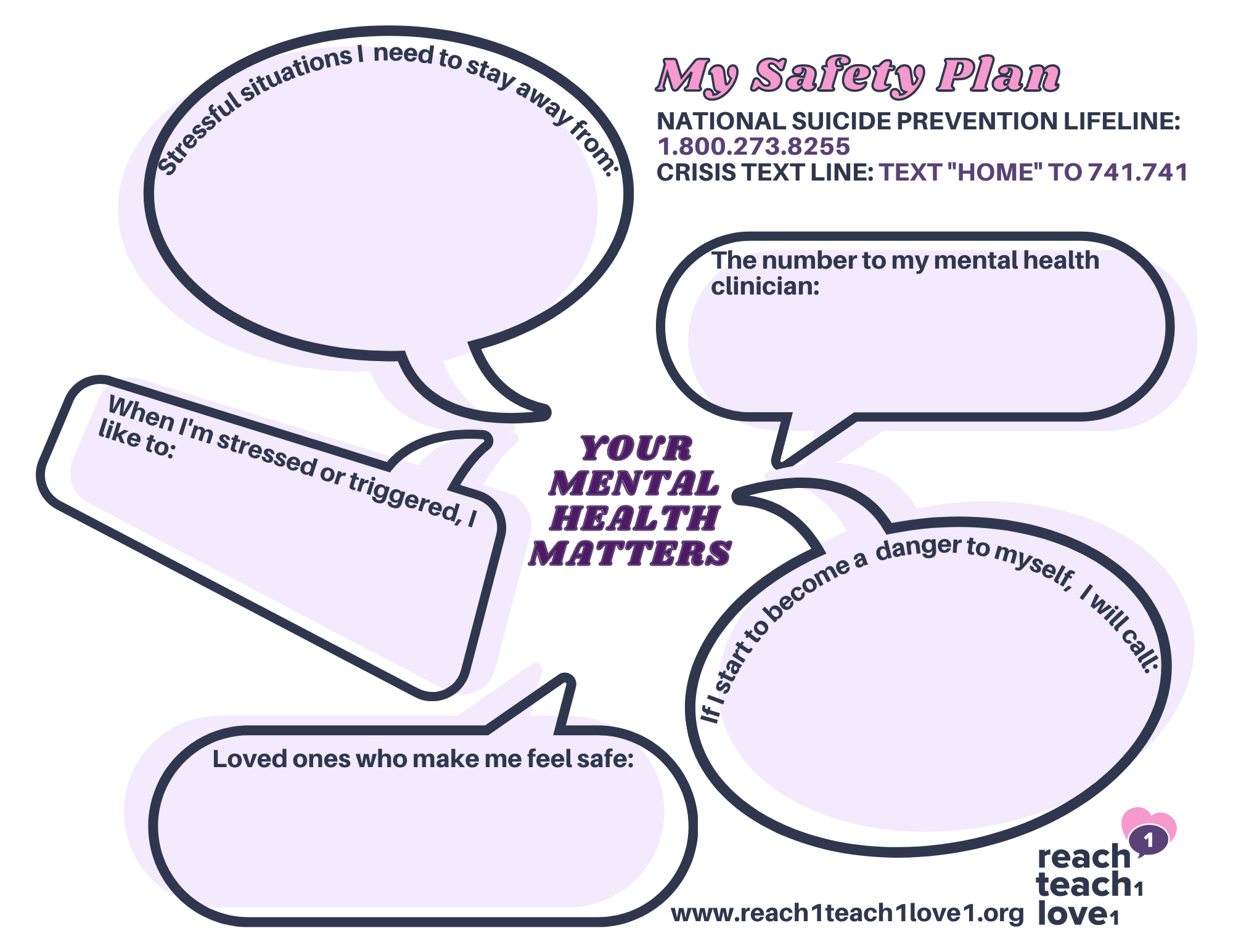 Safety Plan Reach1Teach1Love1 Safety Plan Reach1Teach1Love1