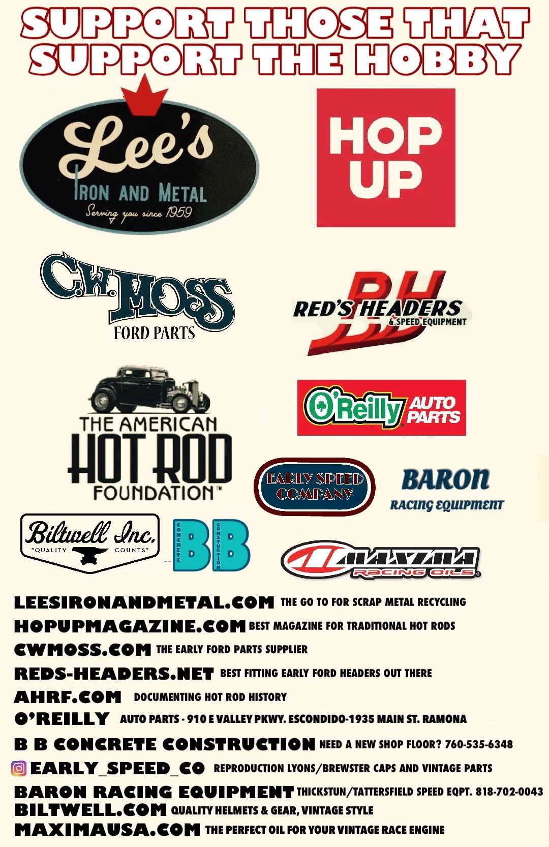 SPONSORS — RPM NATIONALS