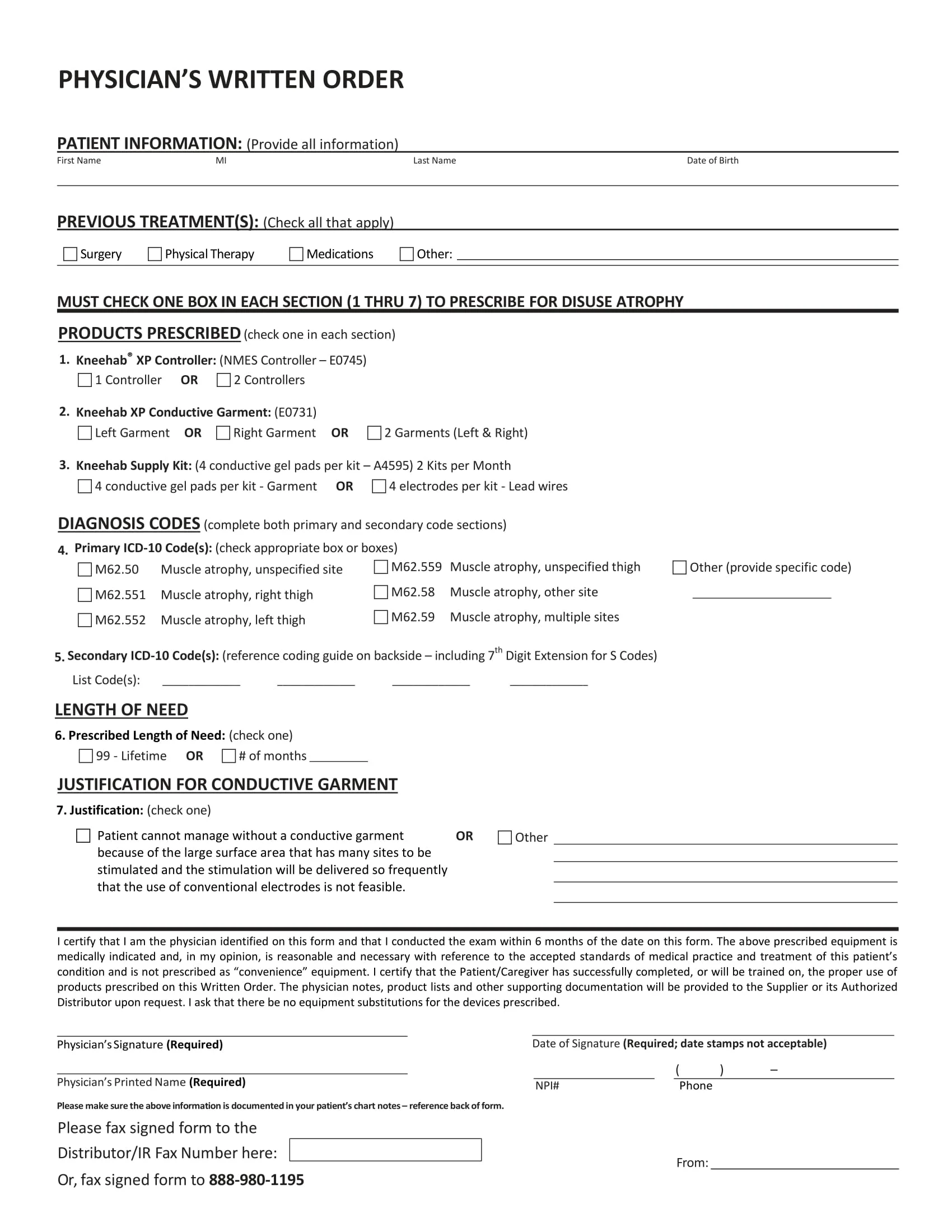 Ordering Kneehab — Neu Medical