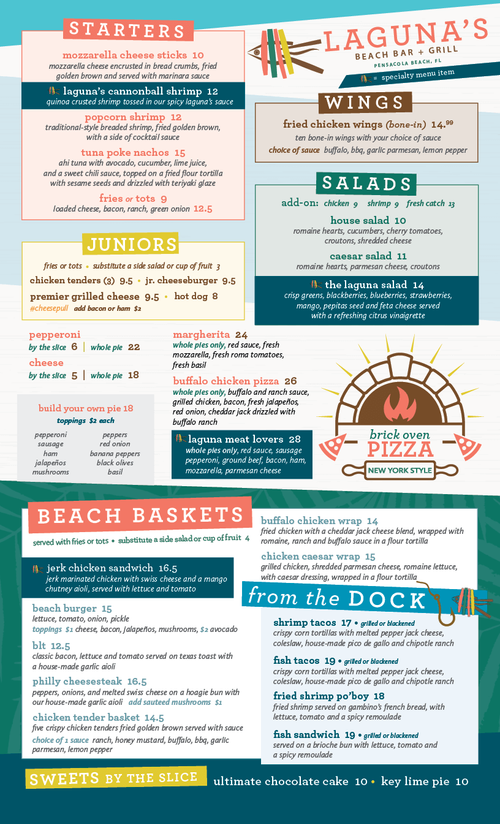 Restaurant — Laguna's Beach Bar + Grill