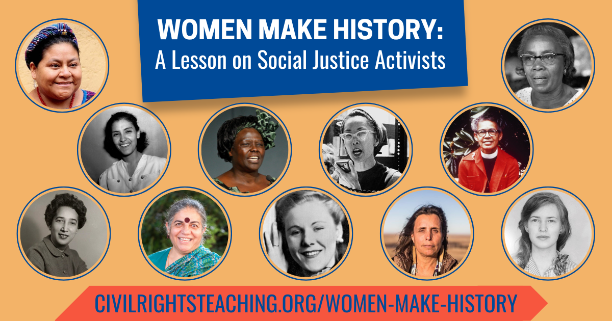 Women Make History: A Lesson on Social Justice Activists — Civil Rights ...