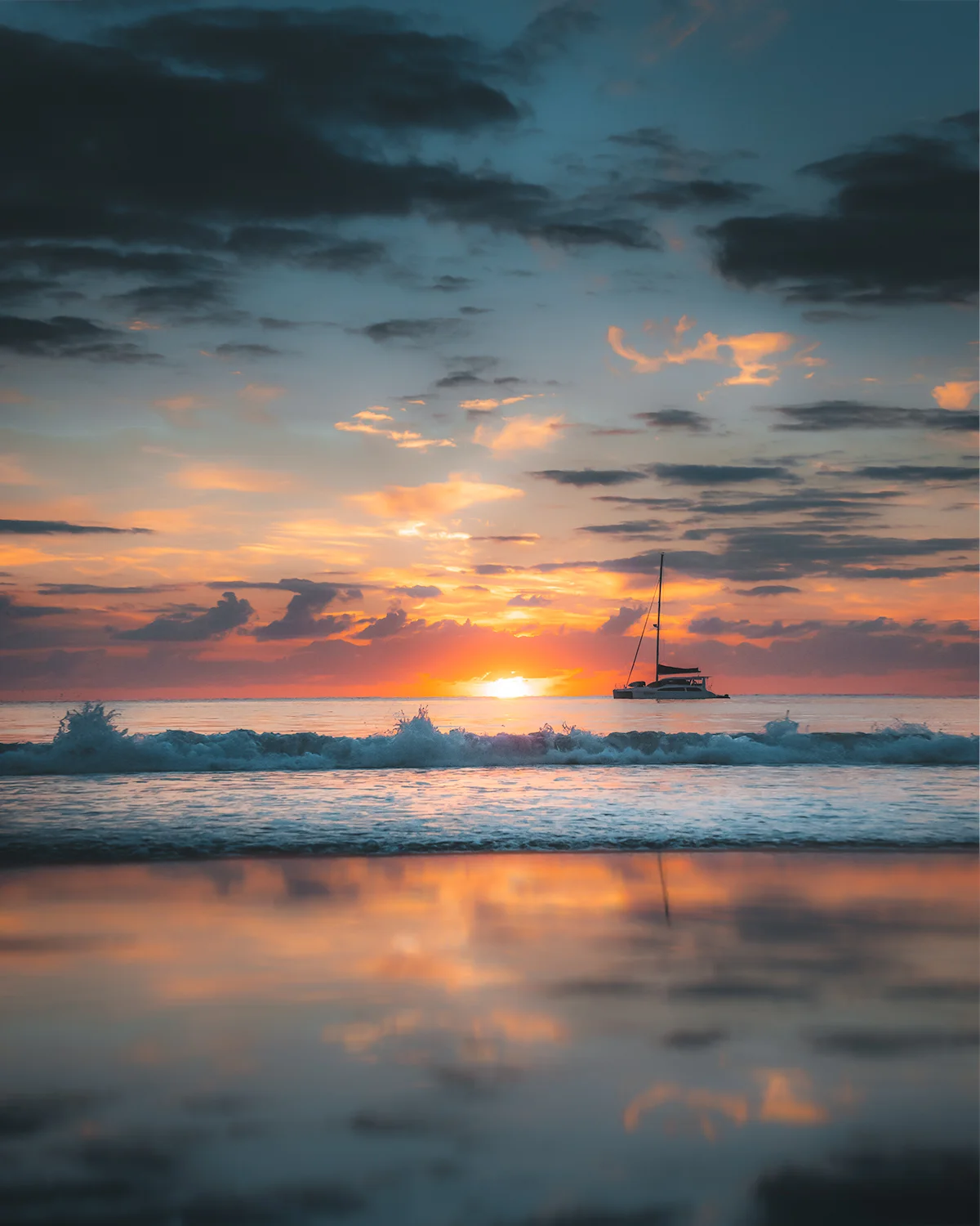 Broulee Island Autumn Sunrise Sail Boat — Josh Burkinshaw Images ...