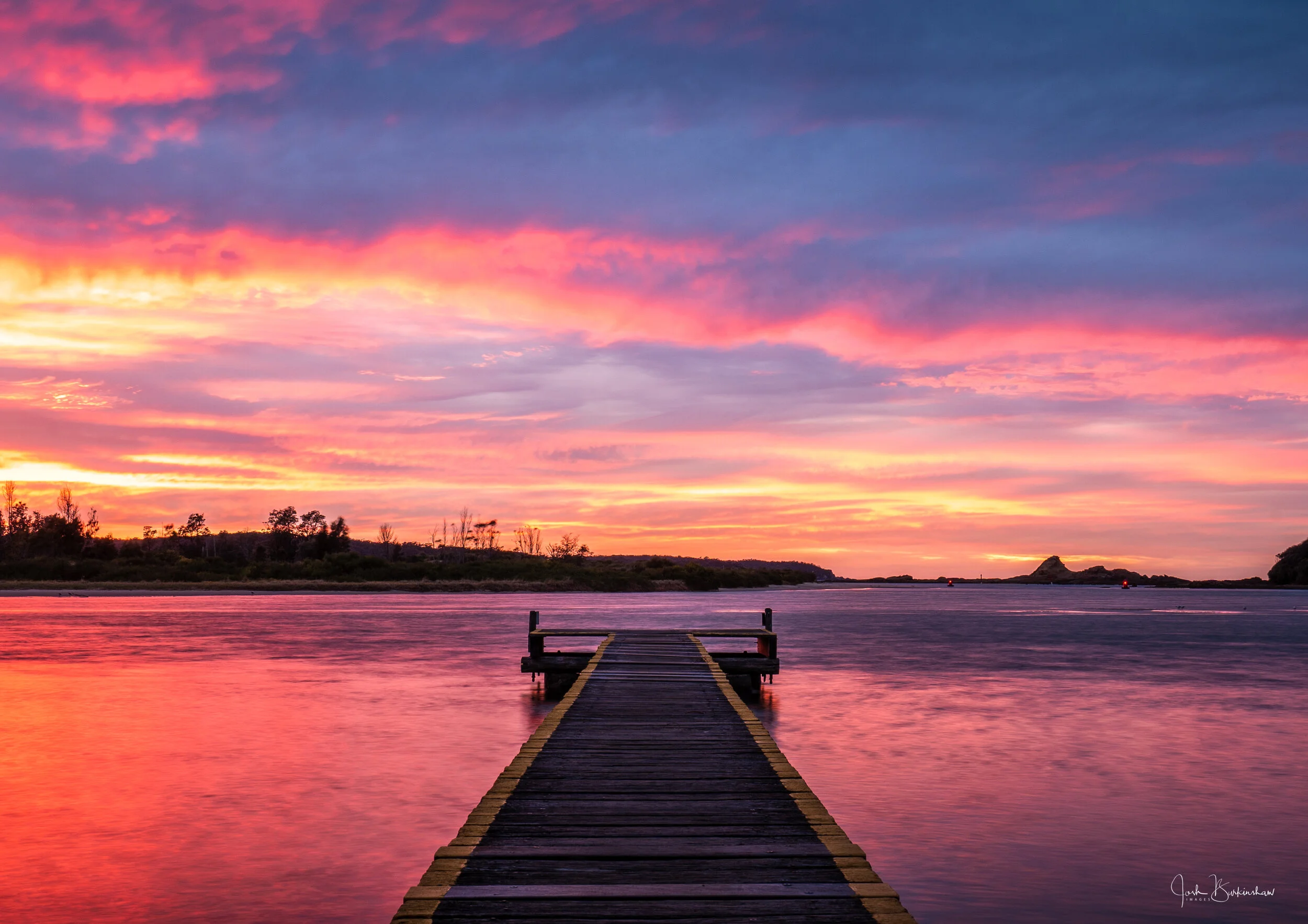 Mossy Point Public Wharf Winter Sunrise — Josh Burkinshaw Images ...