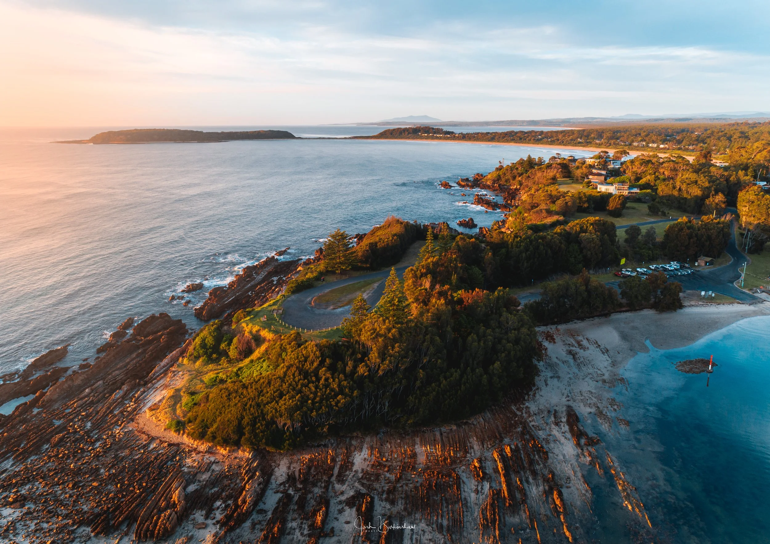 A Golden Sunrise at Mossy Point Headland — Josh Burkinshaw Images ...