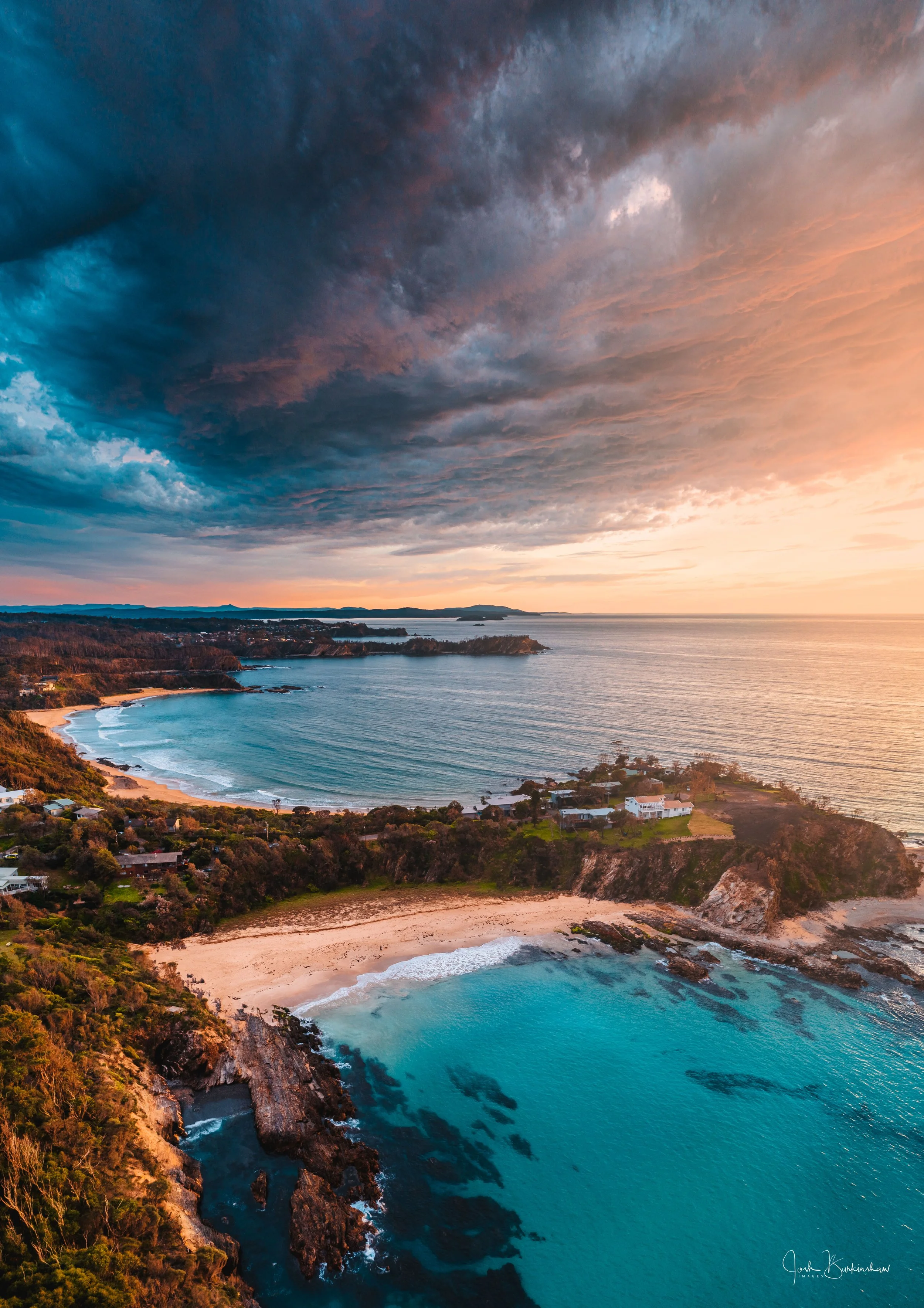 Moody Sunrise blues at Nun's beach in Portrait — Josh Burkinshaw Images ...