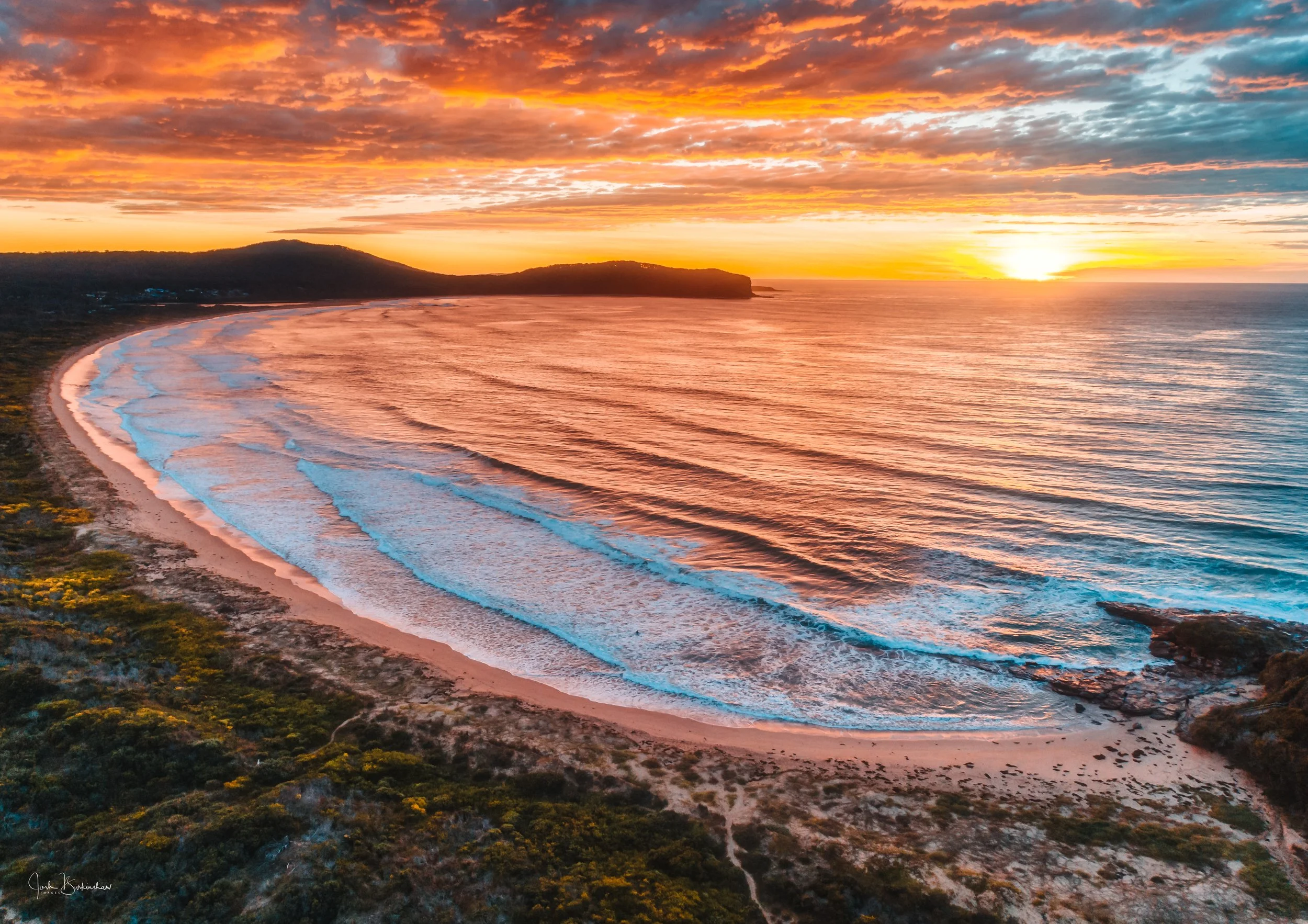 Sth Durras Main Beach at sunrise, Landscape — Josh Burkinshaw Images ...