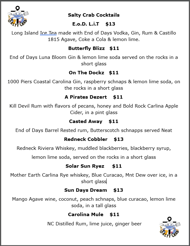 RESTAURANT — Dowry Creek Marina