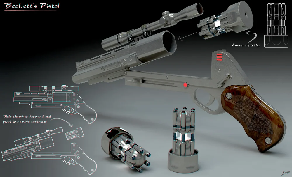 Restricted - Weapon RSKF-44 Heavy Blaster Pistol | Star Wars RolePlay ...