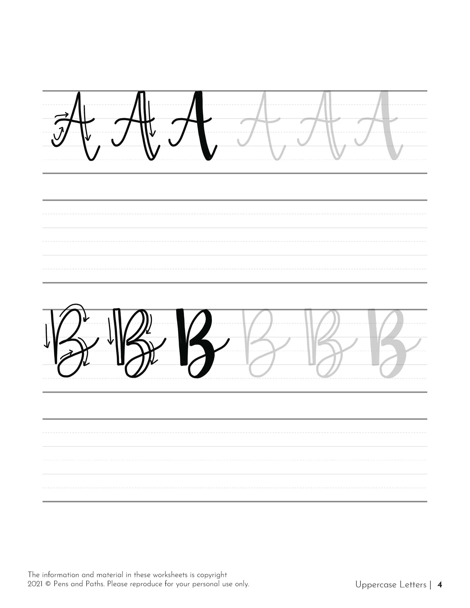 Alphabet Printable Practice Sheets