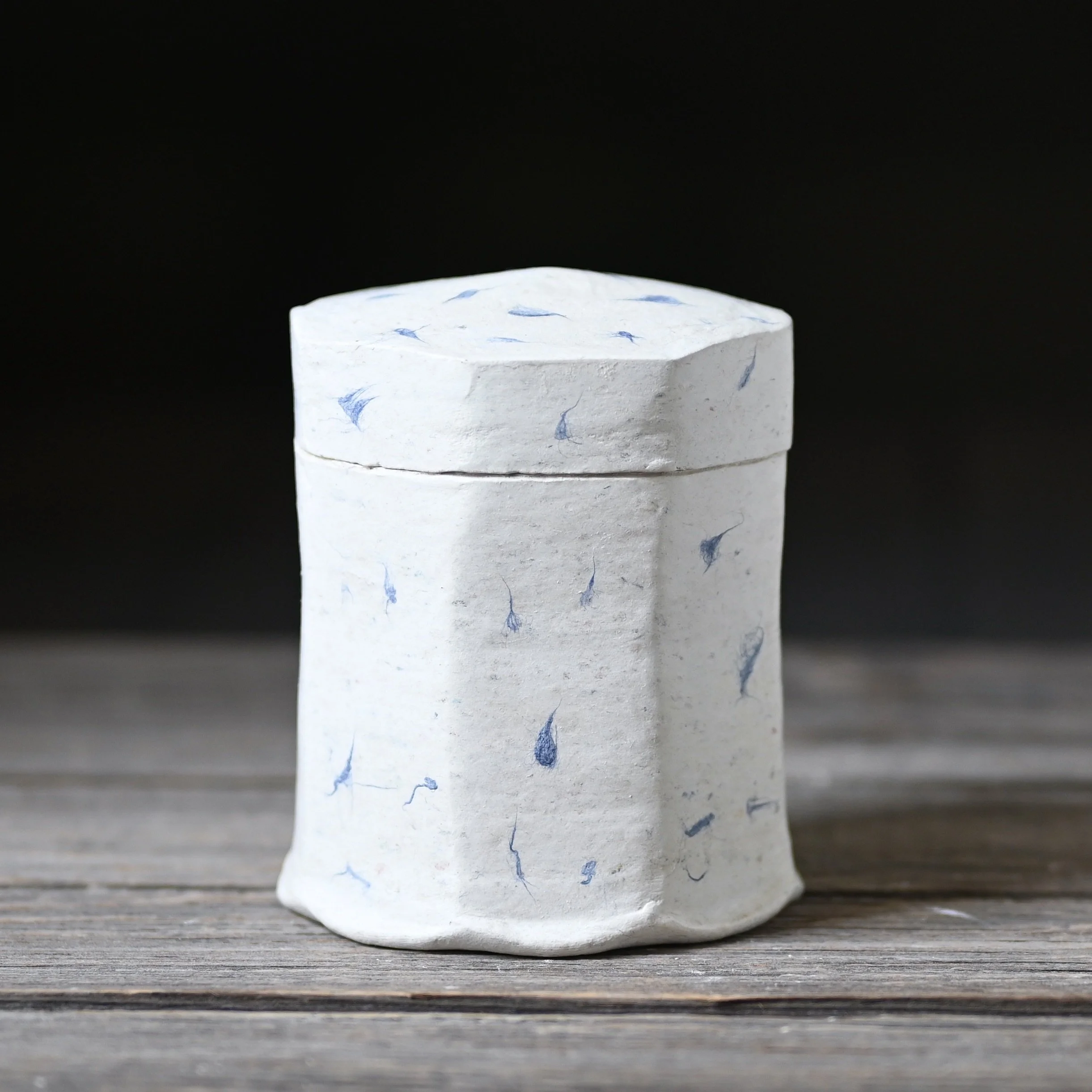 Biodegradable Urn, Encaustic Painted, Keepsake, Silver/Green — Lucia Urns