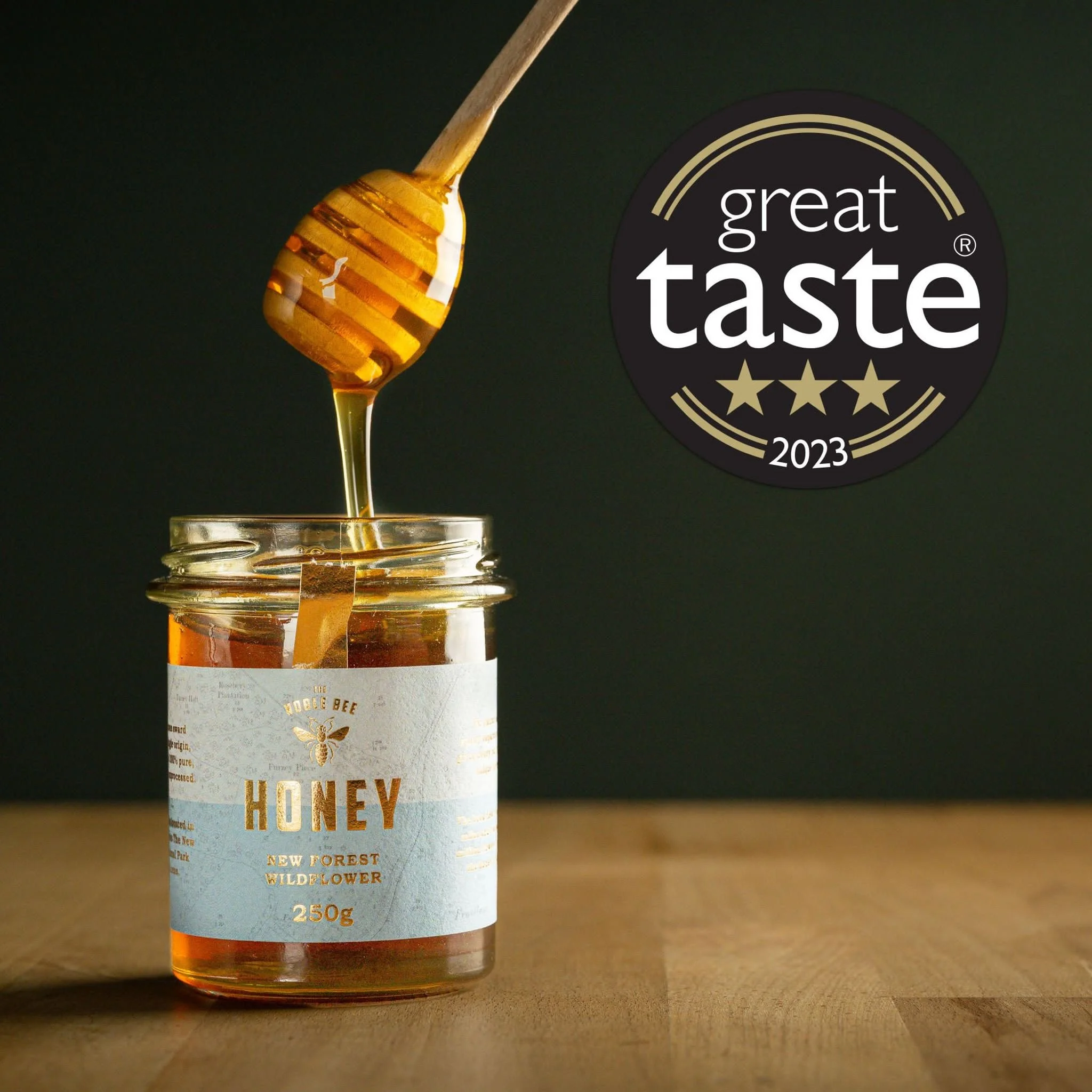 The Noble Bee. New Forest Honey.