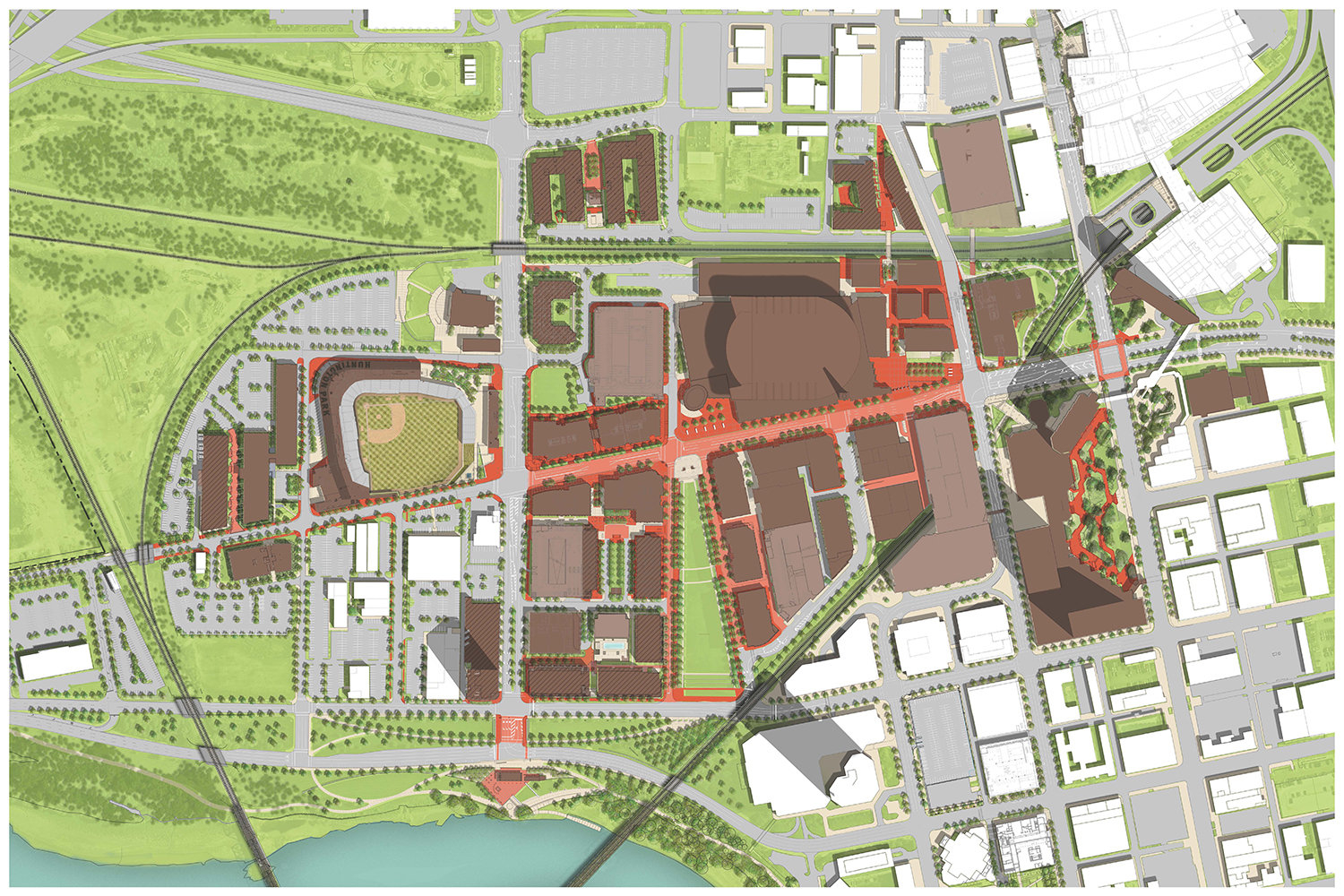 Arena District Master Plan — MKSK | Planning, Urban Design, & Landscape ...