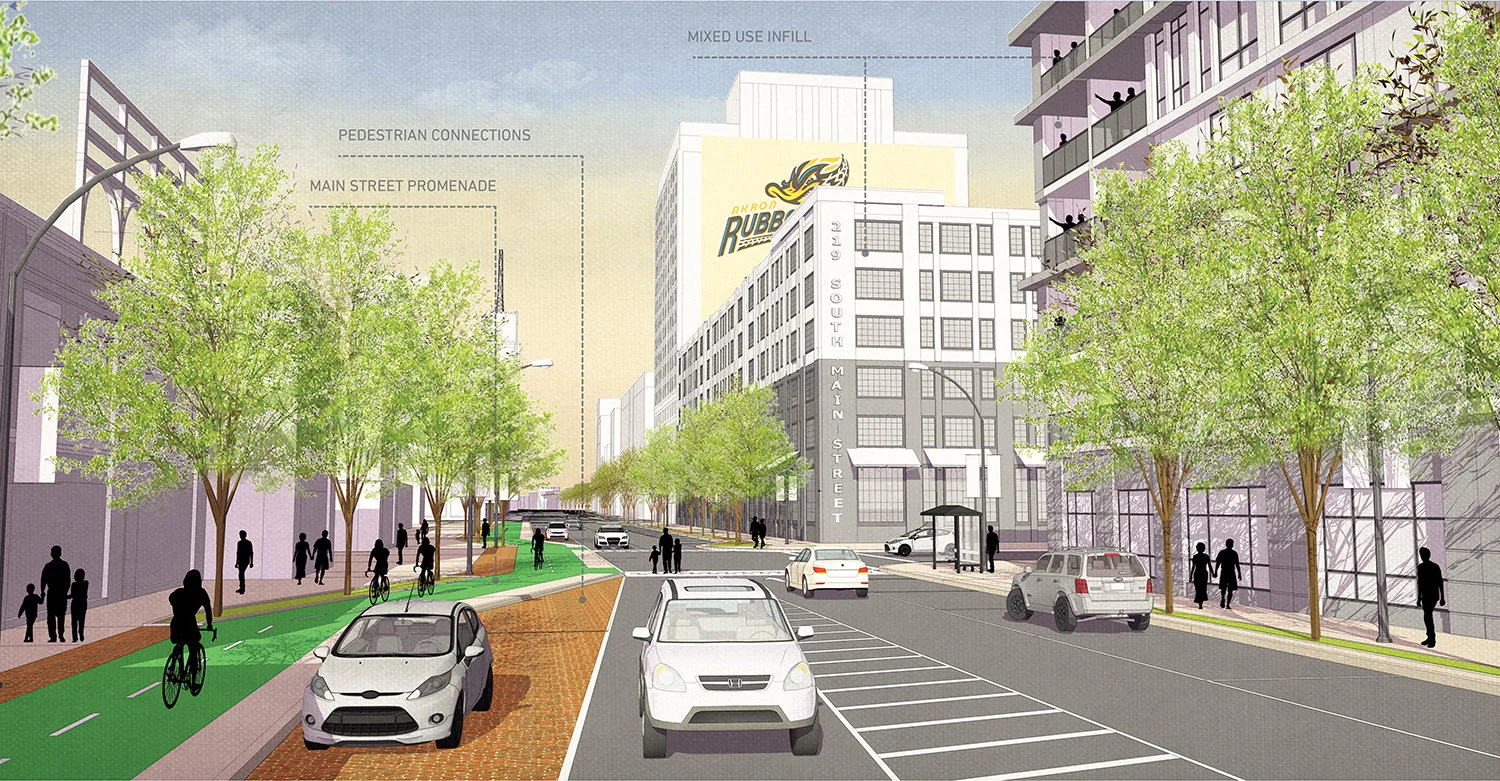 Downtown Akron Vision and Redevelopment Plan — MKSK | Planning, Urban ...