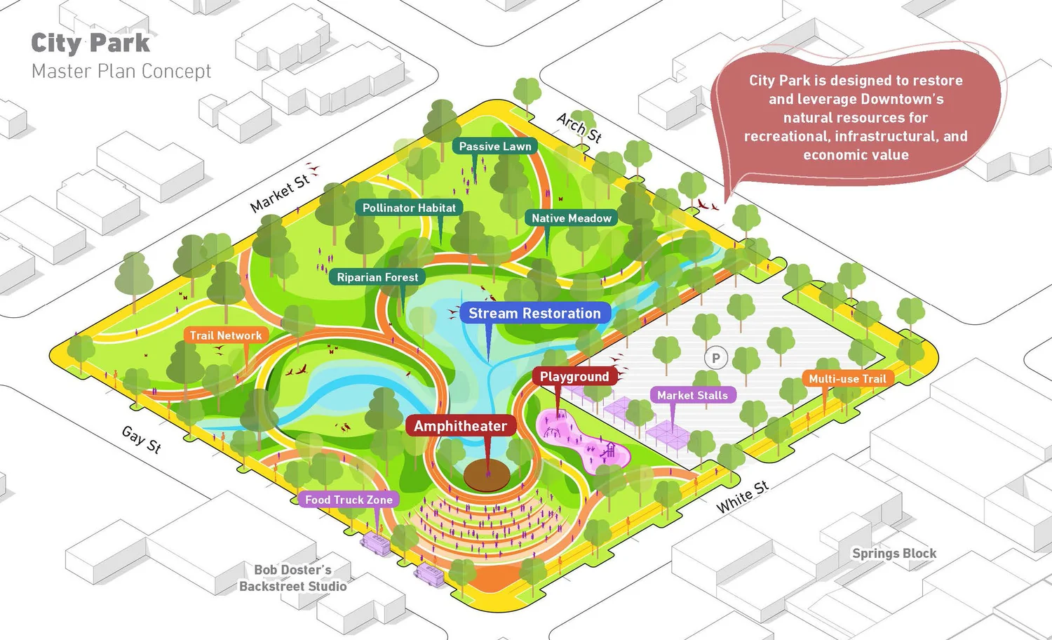 Lancaster Downtown Revitalization Plan — MKSK | Planning, Urban Design ...