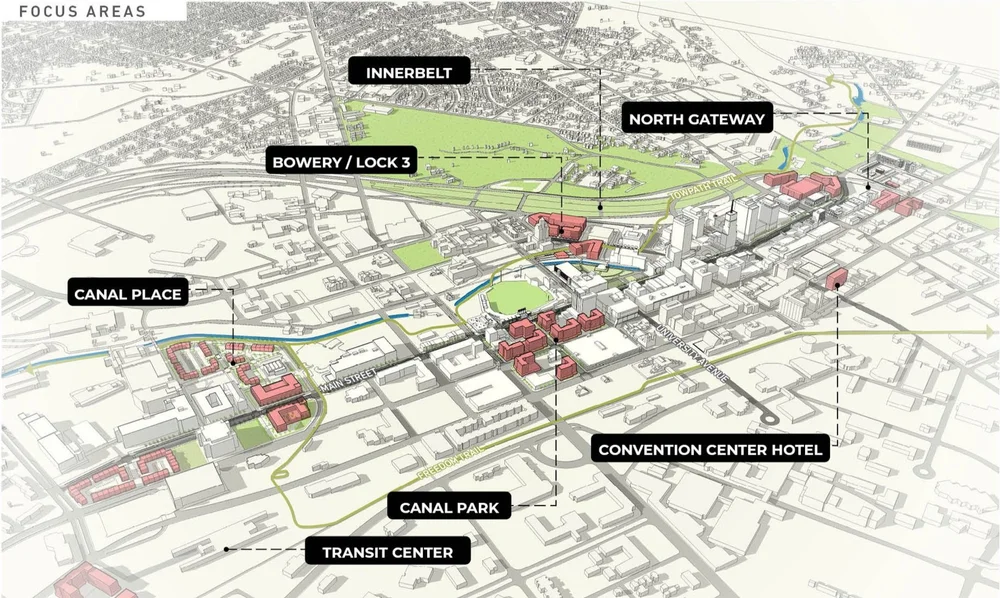 Akron Downtown Vision & Redevelopment Plan — MKSK | Planning, Urban ...