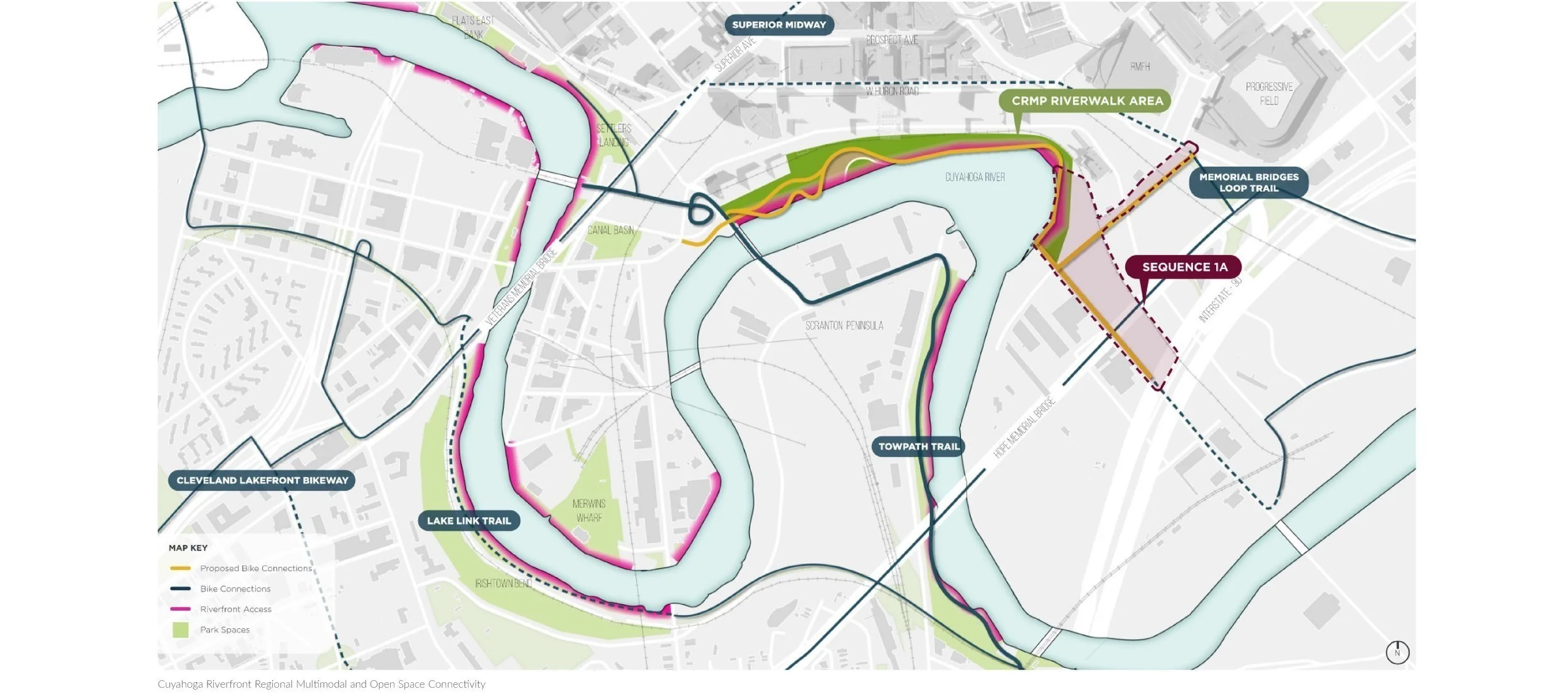 The Cleveland Cuyahoga Riverfront Master Plan Gains Momentum — MKSK | Planning, Urban Design ...