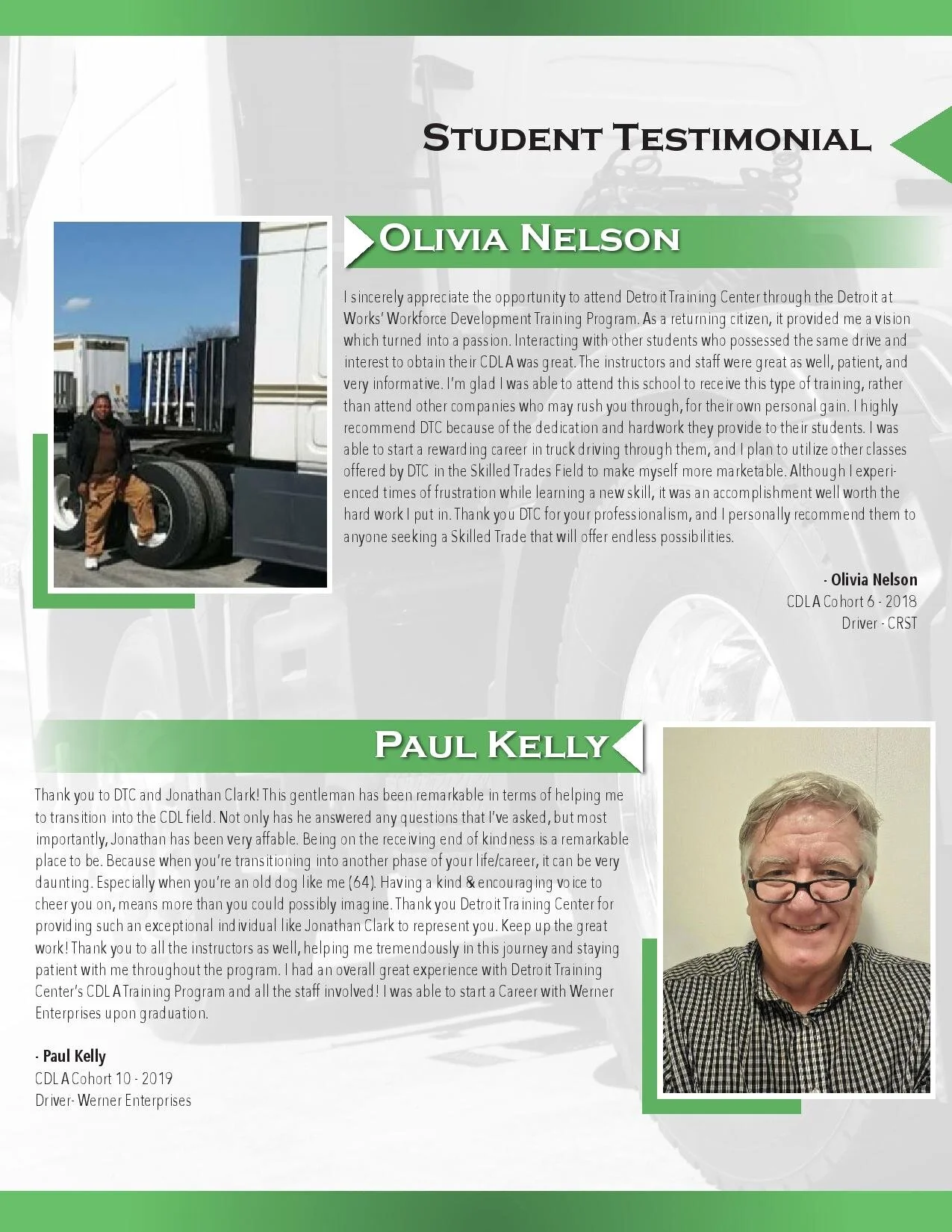 CDL A - Commercial Driver's License Program — Detroit Training Center